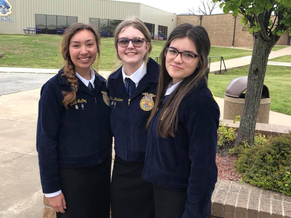Trio Competes in FFA Speech Regional | Beggs Middle School